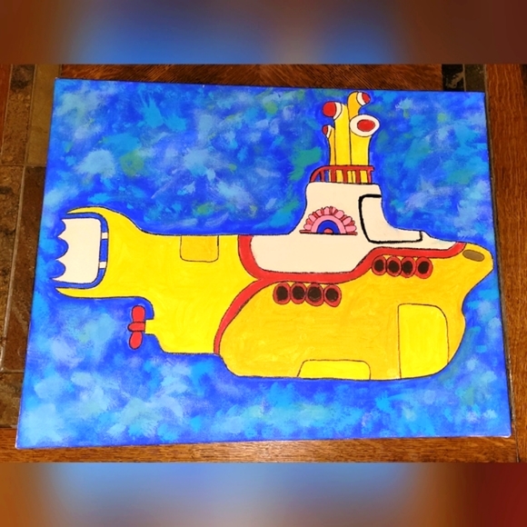 The Beatles | Art | Original Yellow Submarine Painting | Poshmark